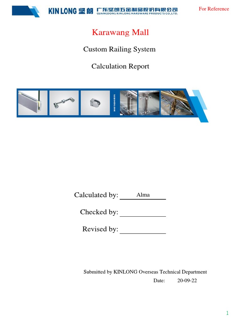 Karawang Mall - Post Railing System Check - Var | PDF | Strength Of ...