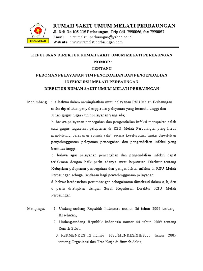 SK Pedoman Pelayanan Ppi + Pedoman | PDF