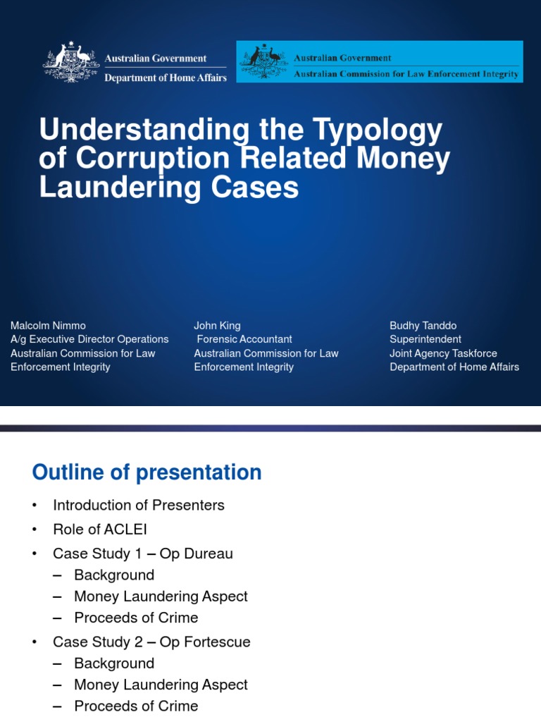 Understanding the Complex Typologies of Corruption and Money Laundering Through Real World Case ...