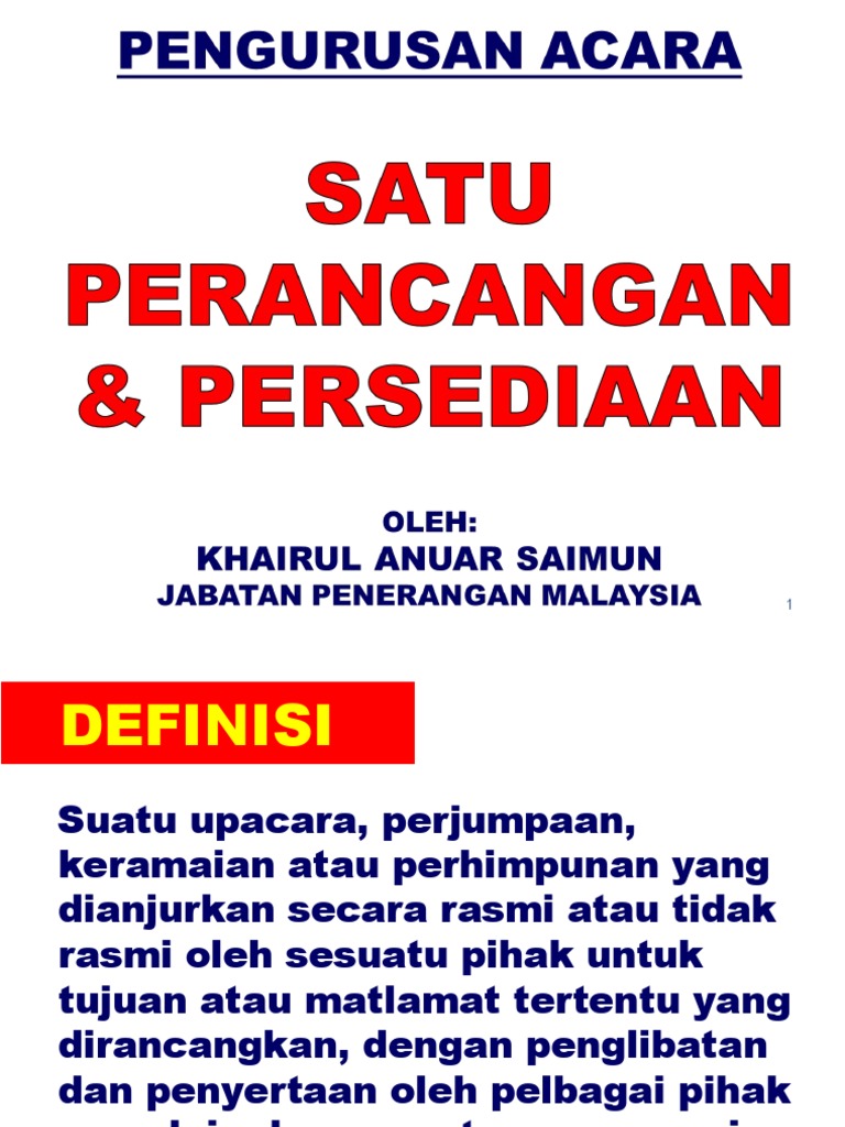 CERAMAH - Pengurusan Acara S27 | PDF