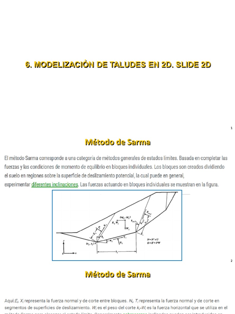 6 - Modelizacion Taludes Slide | PDF | Informática