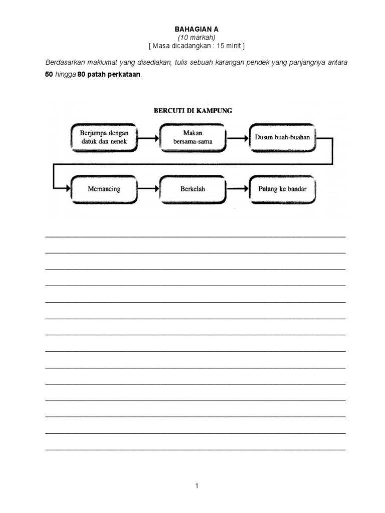BM KERTAS 2 TINGKATAN 1 | PDF