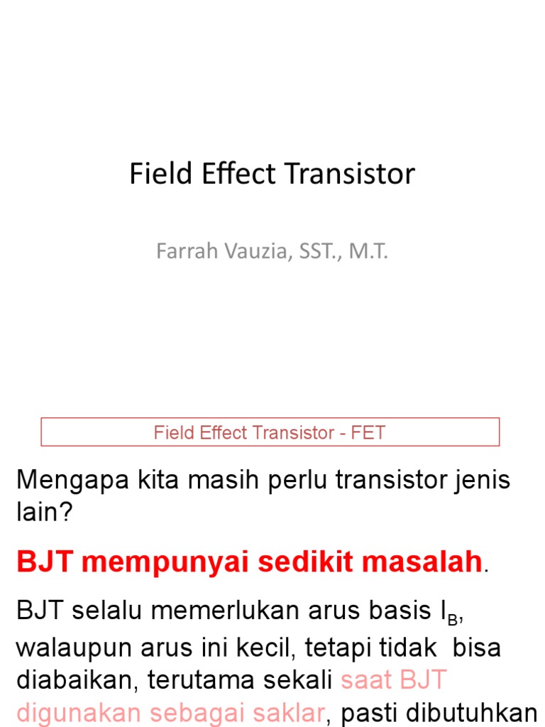 Pengertian dan Jenis FET | PDF
