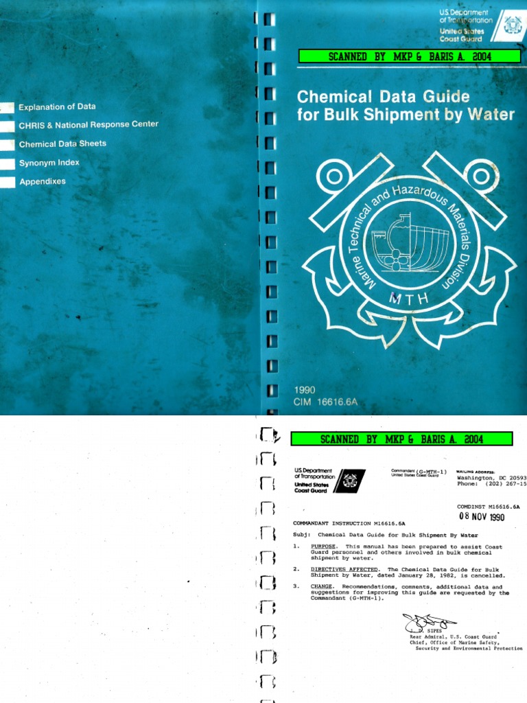 Chemical Data Guide For Bulk Shipment by Water | PDF | Pressure | Odor