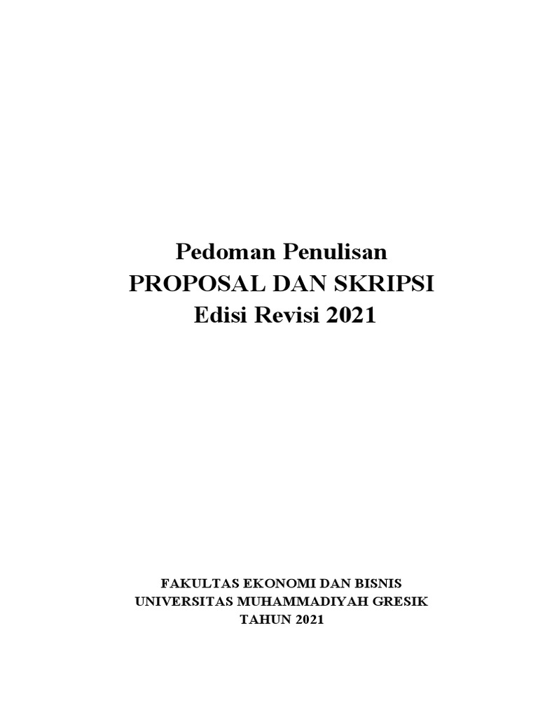 Pedoman Skripsi 2021 | PDF