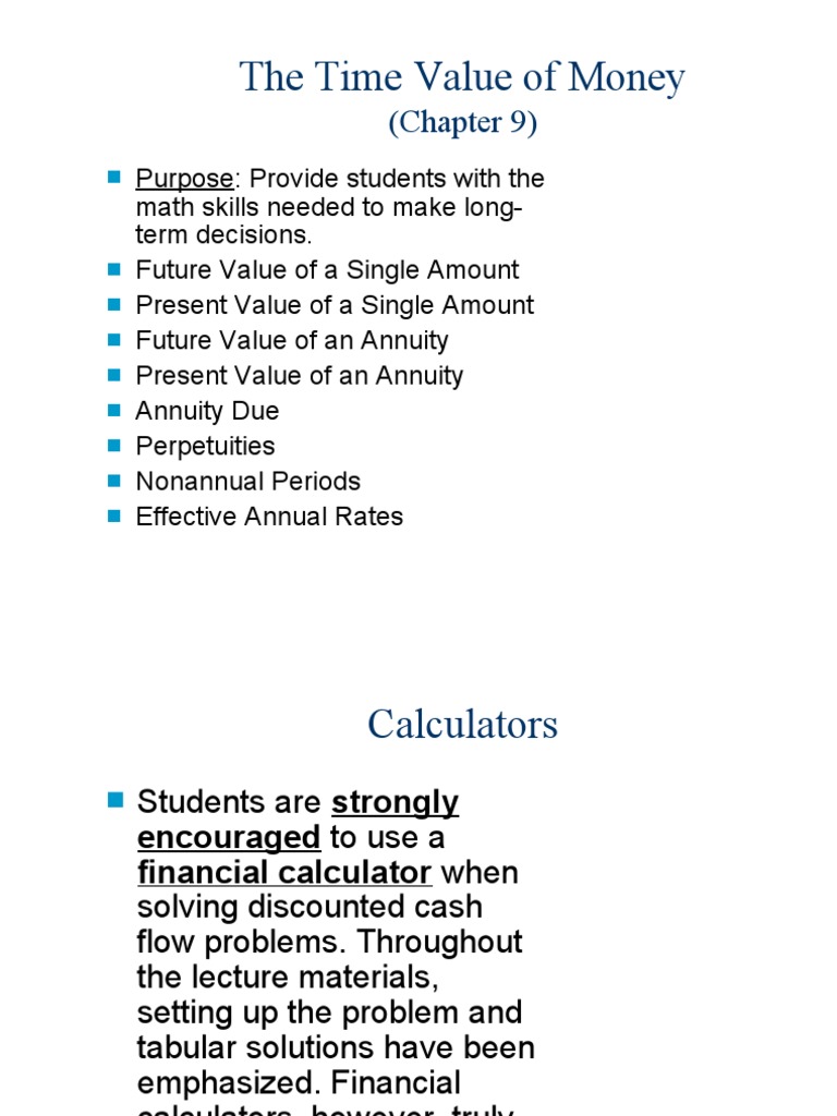 Time Value of Money | Download Free PDF | Present Value | Time Value Of Money