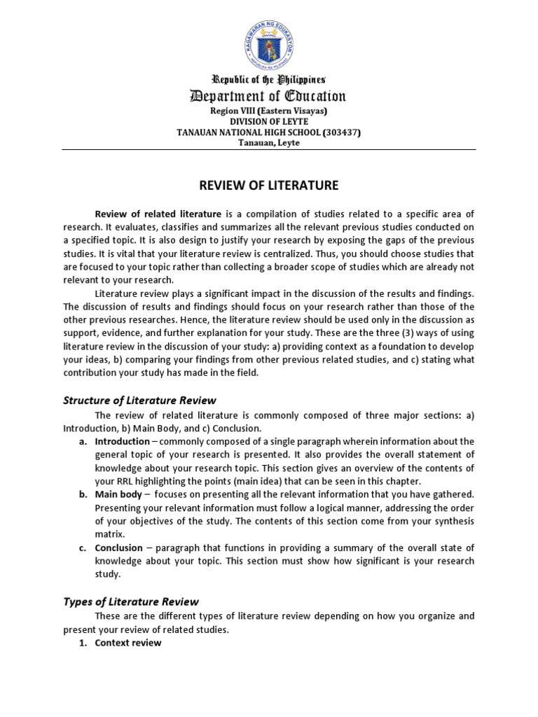 Guidelines In Writing Rrl Pdf Citation Theory