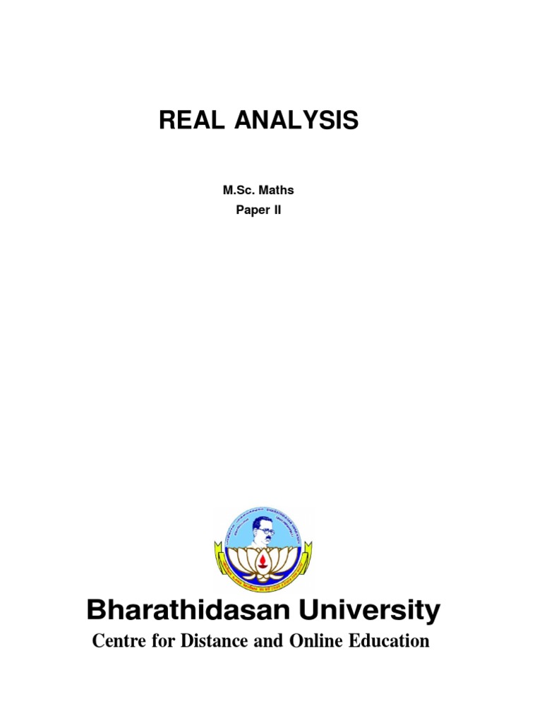 Real Analysis | PDF | Integral | Lebesgue Integration