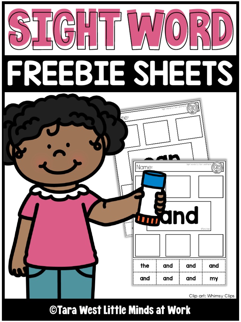 Freebie Sheets: ©tara West Little Minds at Work | PDF