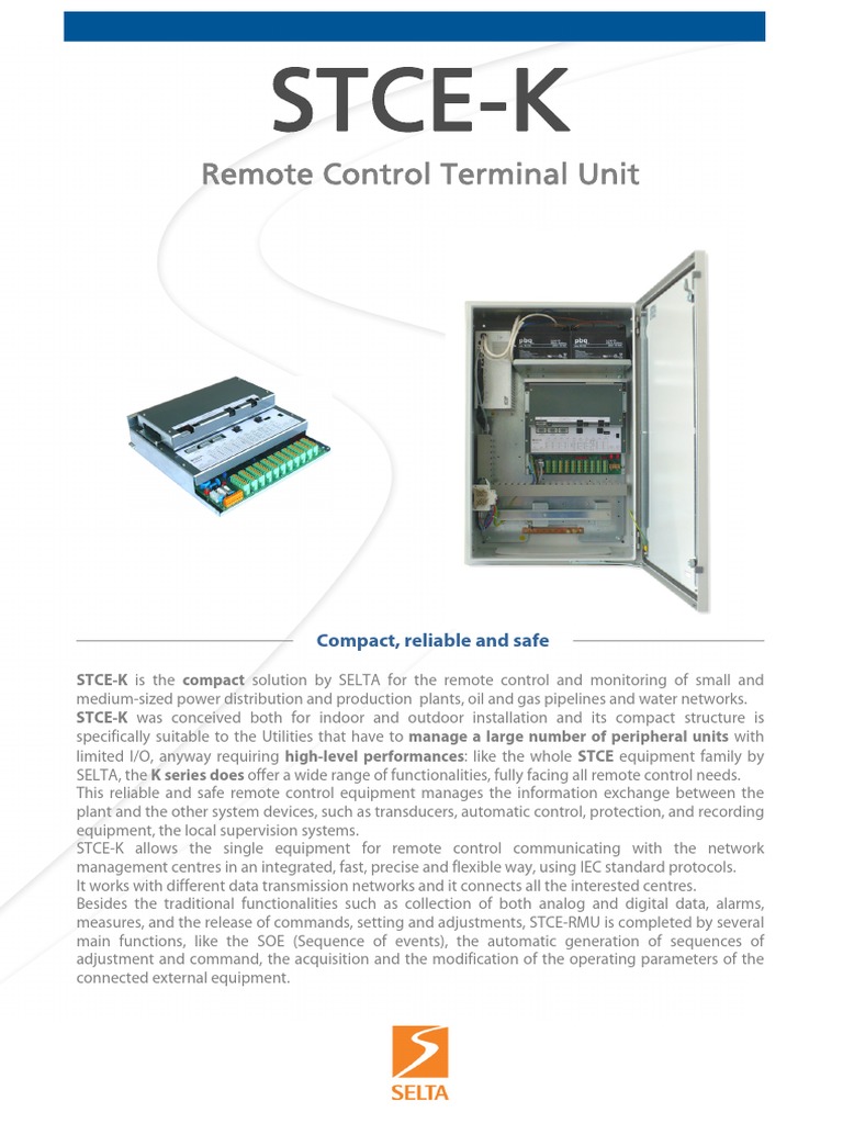 STCE-K - Remote Control Terminal Unit | PDF | Computer Network | Power ...