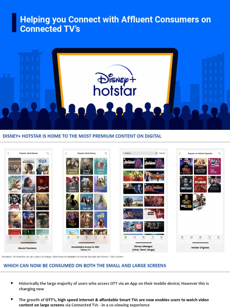 Disney+ Hotstar CTV Advertising Insights | PDF | Information And ...