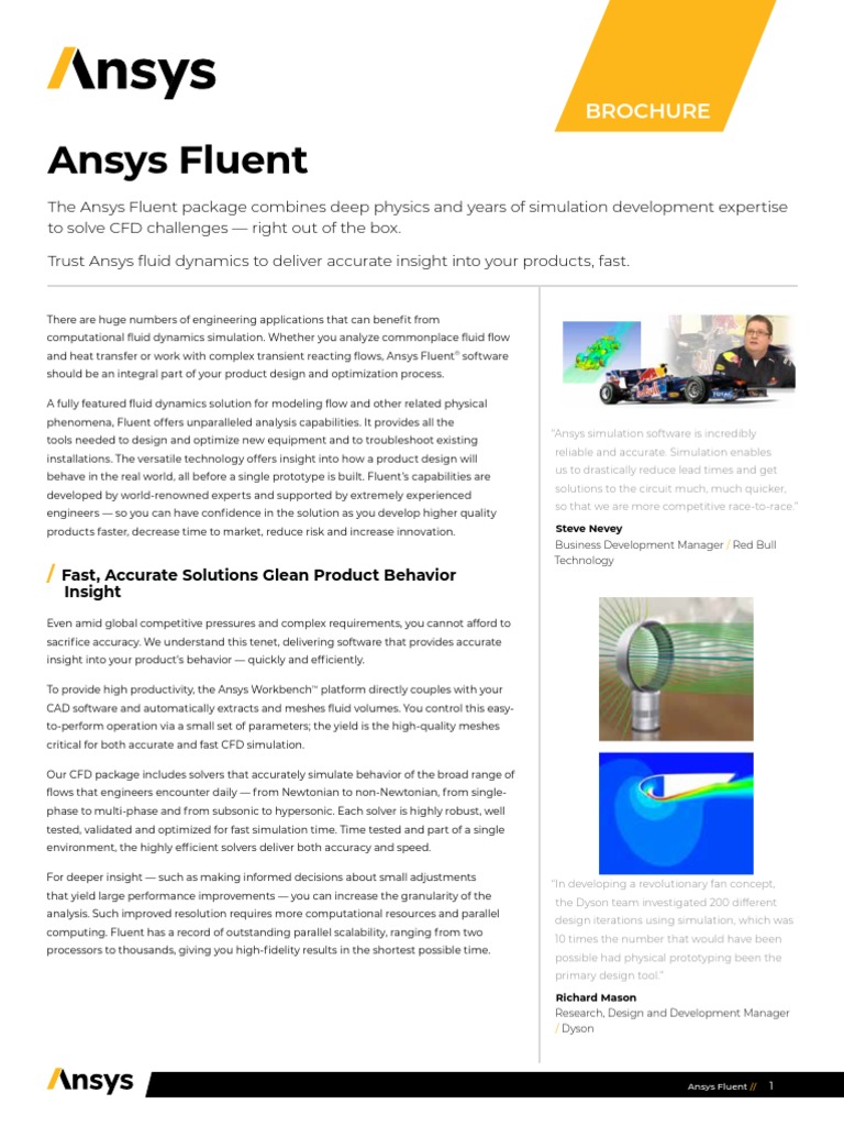 ansys-fluent-brochure-140 | PDF | Simulation | Computational Fluid Dynamics