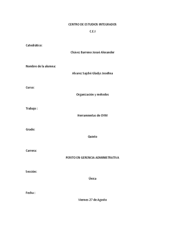 Herramientas de Oym | PDF