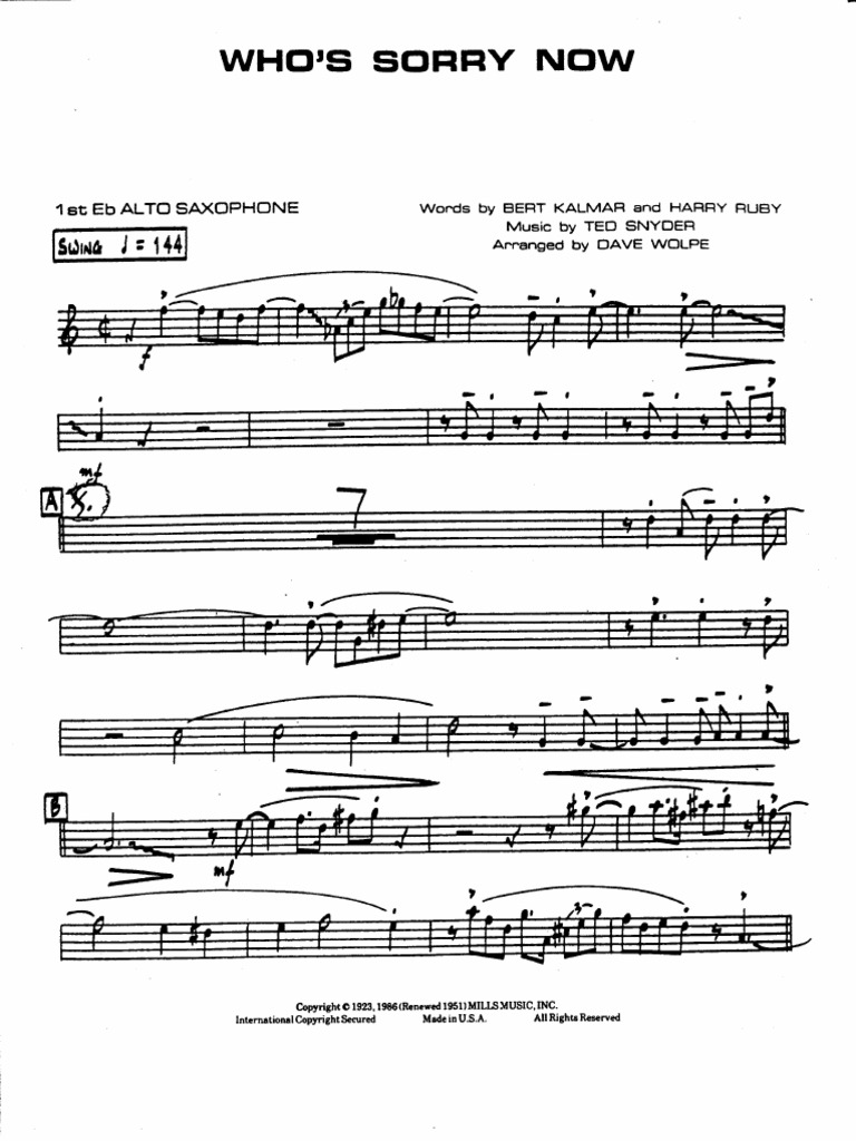 Whos Sorry Now Complete | PDF