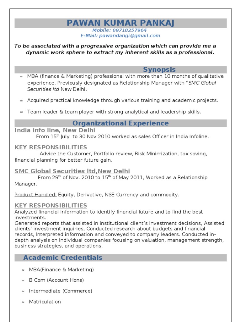 Pawan's Resume | PDF