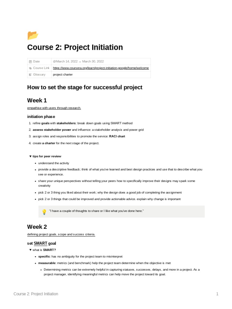 Project Initiation: Defining Goals, Scope and Success through SMART ...