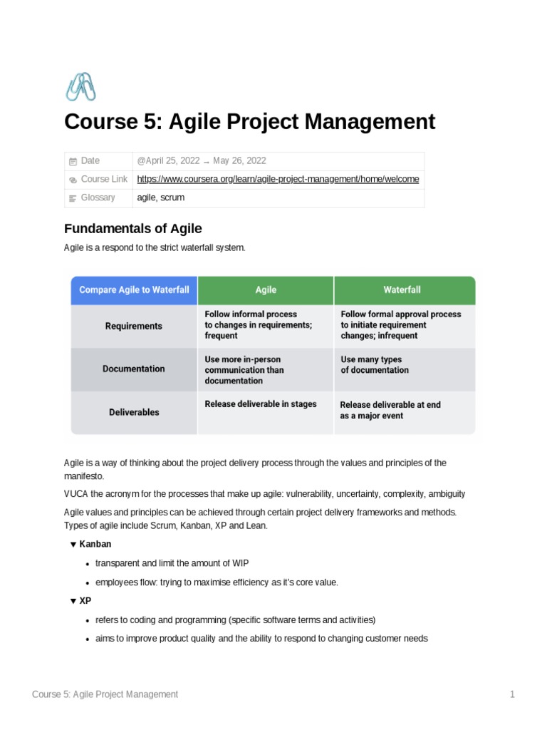 Course 5 Agile Project Management | Download Free PDF | Scrum (Software Development) | Agile ...