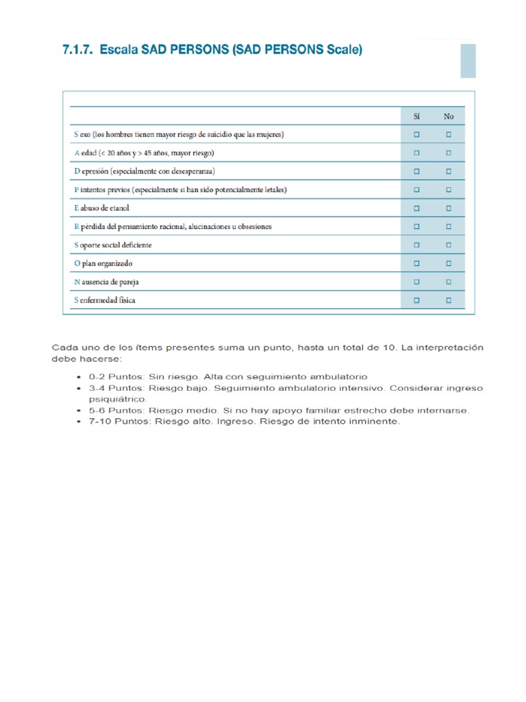 Escala de SADPERSON | PDF