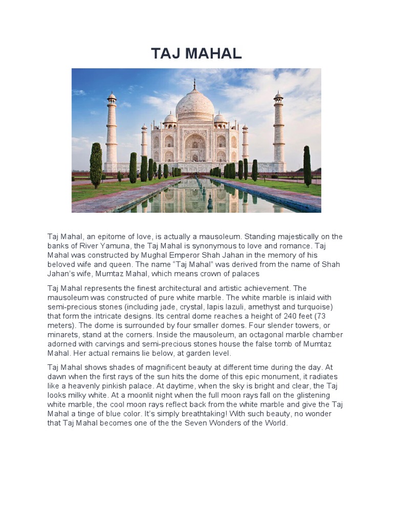 Taj Mahal | PDF
