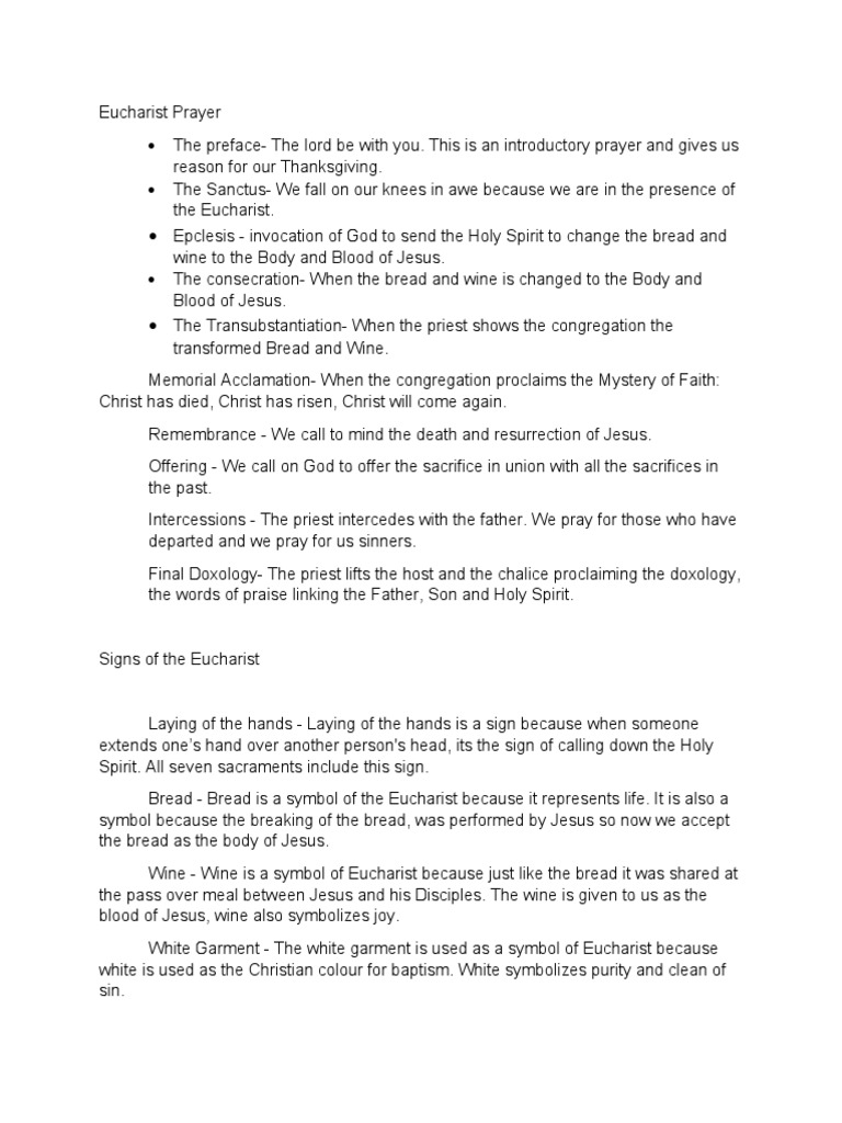 RE Reporting Eucharist | PDF | Eucharist | Sacrifice