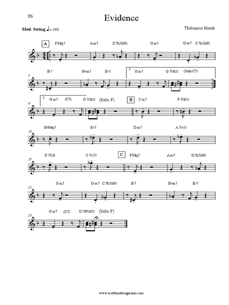 Evidence Thelonius Monk | PDF