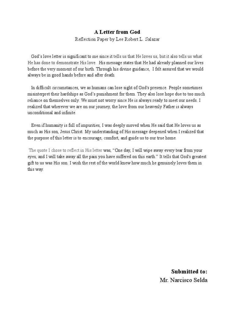 A Letter From God | PDF