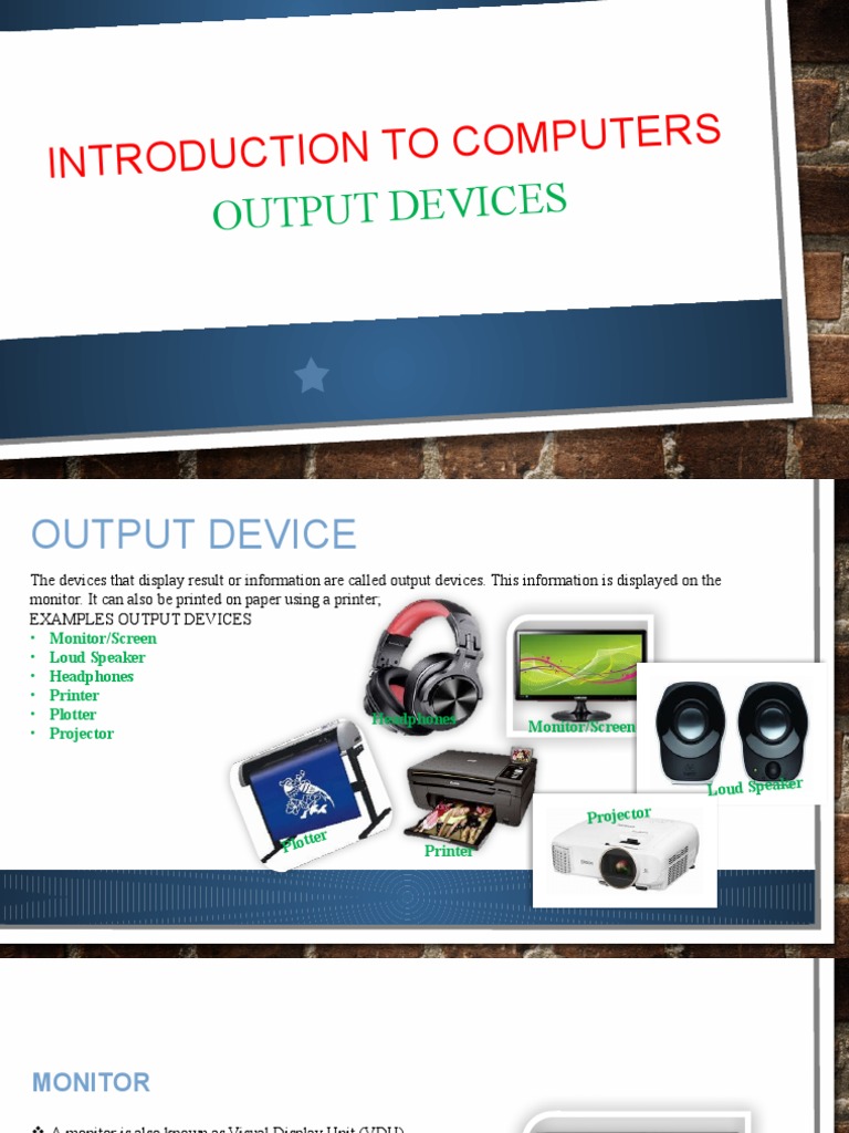 Output Devices | PDF | Computers