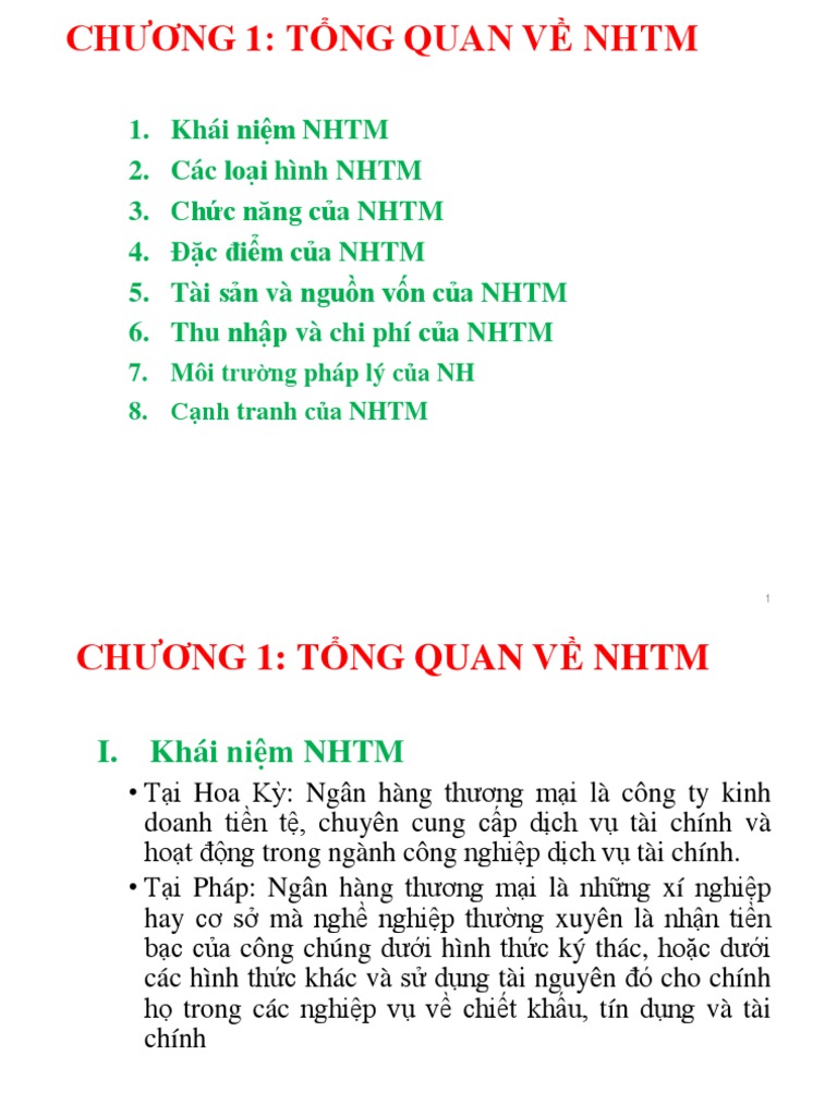 1 CHƯƠNG 1- TỔNG QUAN NHTM | PDF