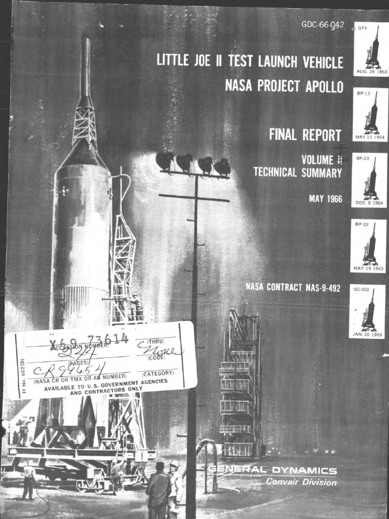 Little Joe II Test Launch Vehicle NASA Project Apollo. Volume 2 ...
