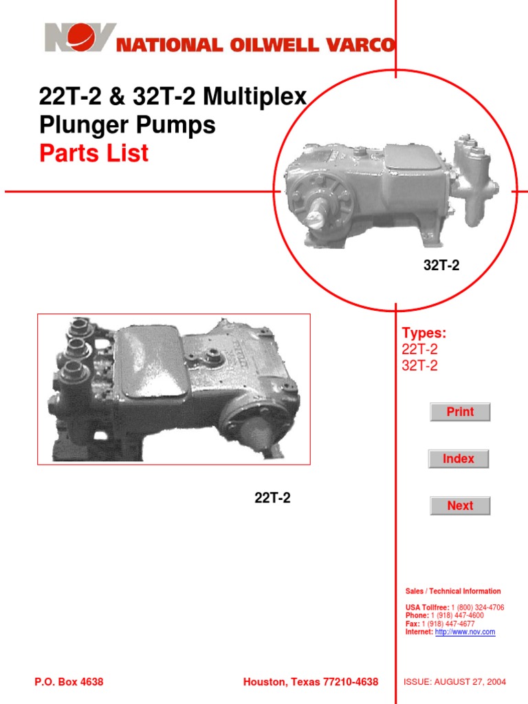 national-oilwell-varco-22t-2-and-32t-2-parts-list-1 | PDF | Valve ...