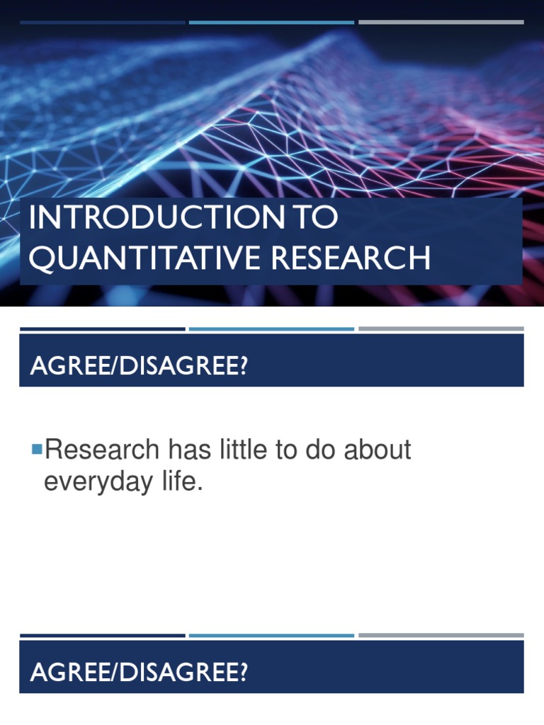 Introduction To Quantitative Research | Download Free PDF | Statistics | Quantitative Research