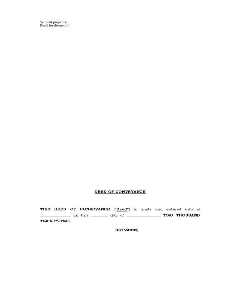Draft Deed of Conveyance of Building Common Area and Land | PDF | Taxes ...