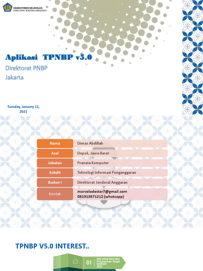 Aplikasi Tpnbp5.0 PNBP 2022 | PDF
