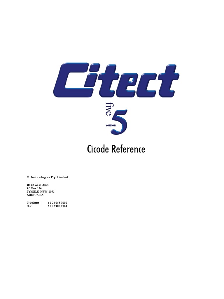 Cicode | Download Free PDF | Array Data Structure | Subroutine