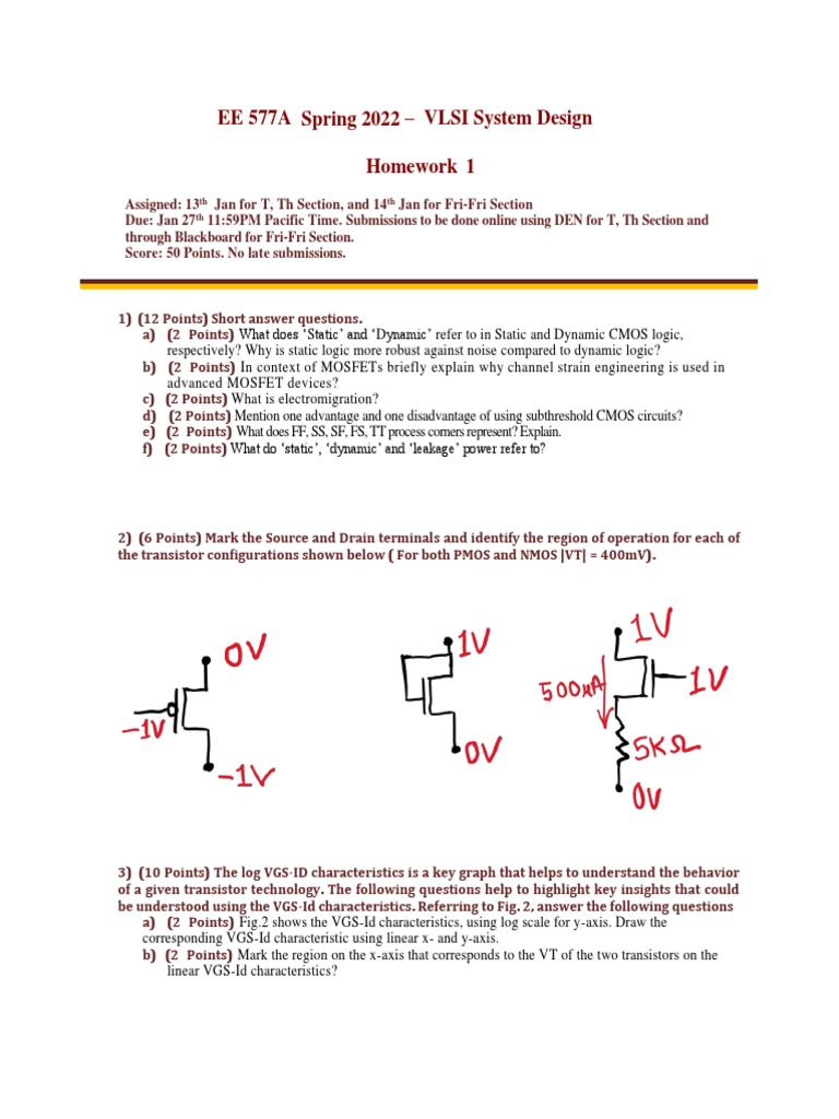 EE 577A Spring 2022 - VLSI System Design Homework 1: TH TH TH ...