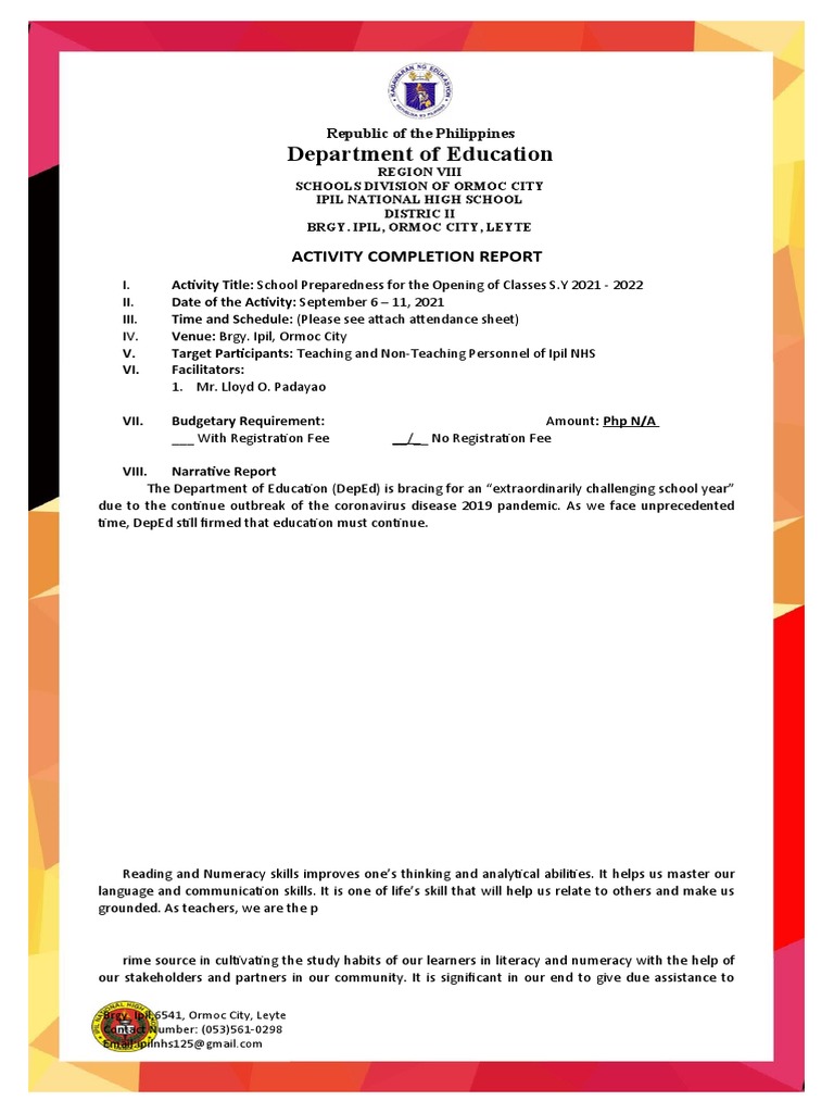 Preparing Students for the New School Year Through Literacy and ...