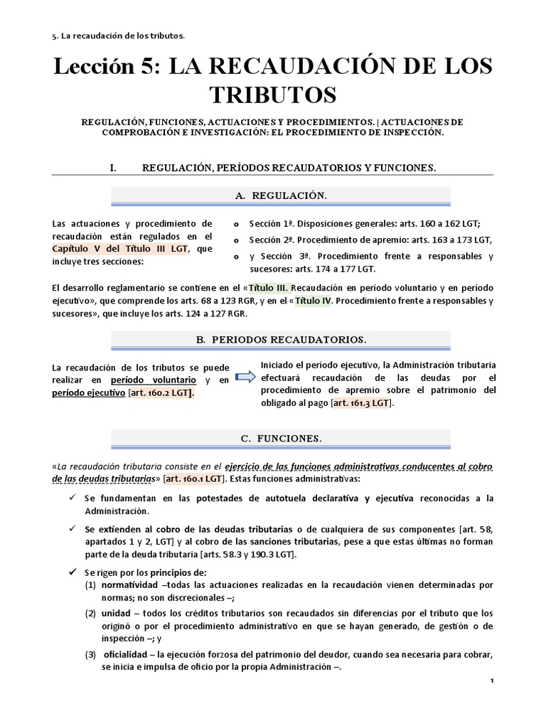 Recaudación de Tributos: Procedimientos y Plazos | PDF | Estatuto de limitaciones | Liquidación