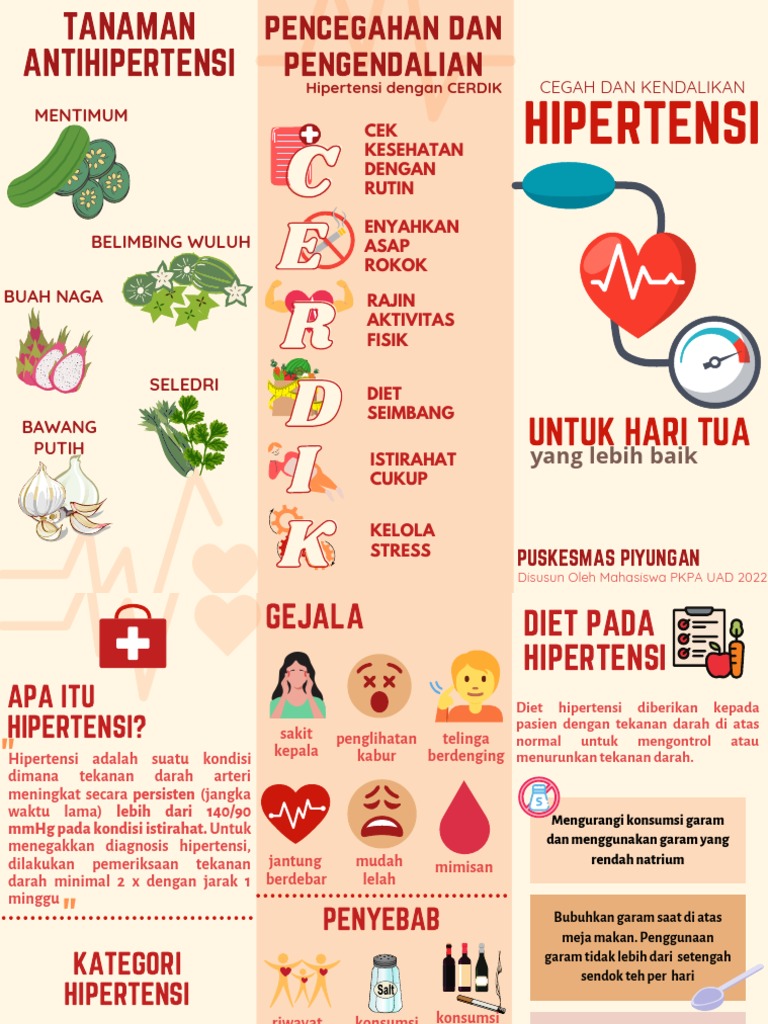 Leaflet Hipertensi Puskesmas Piyungan | PDF