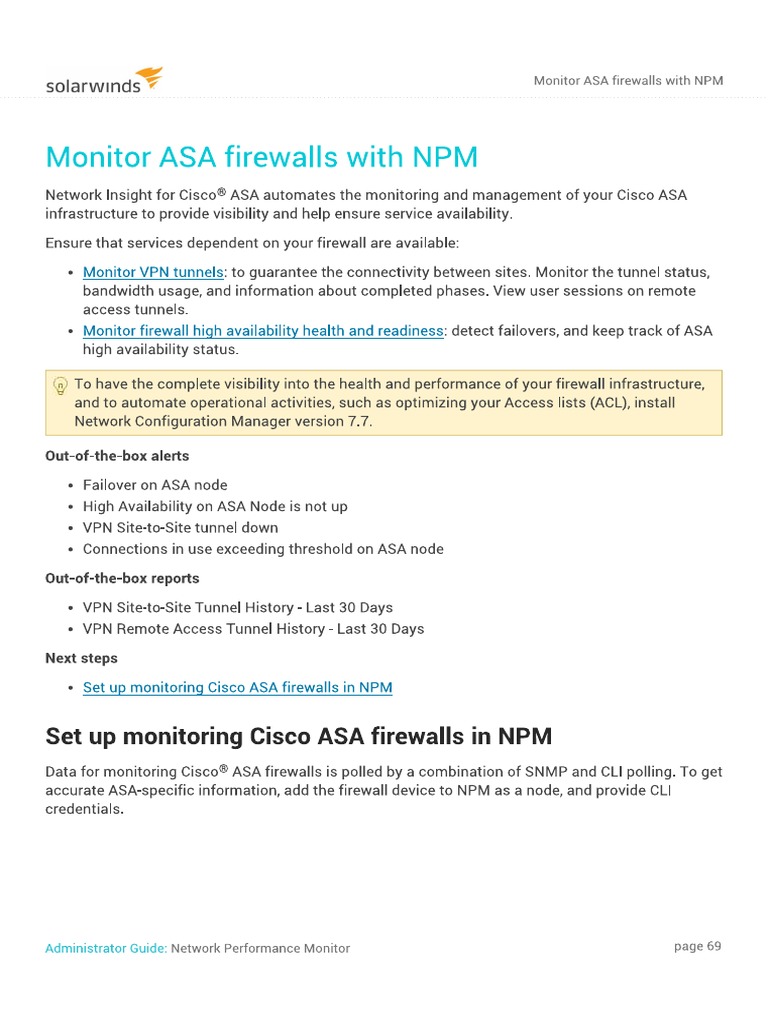 Solarwinds Npm Asa Monitoring Pdf