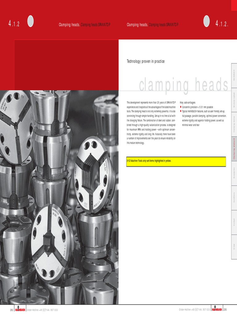 HAINBUCH SPANNTOP Clamping Heads Overview | PDF | Machining ...