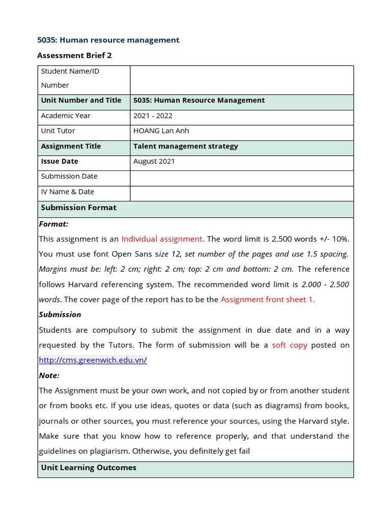 ASM2 Brief | PDF | Human Resource Management | Economies