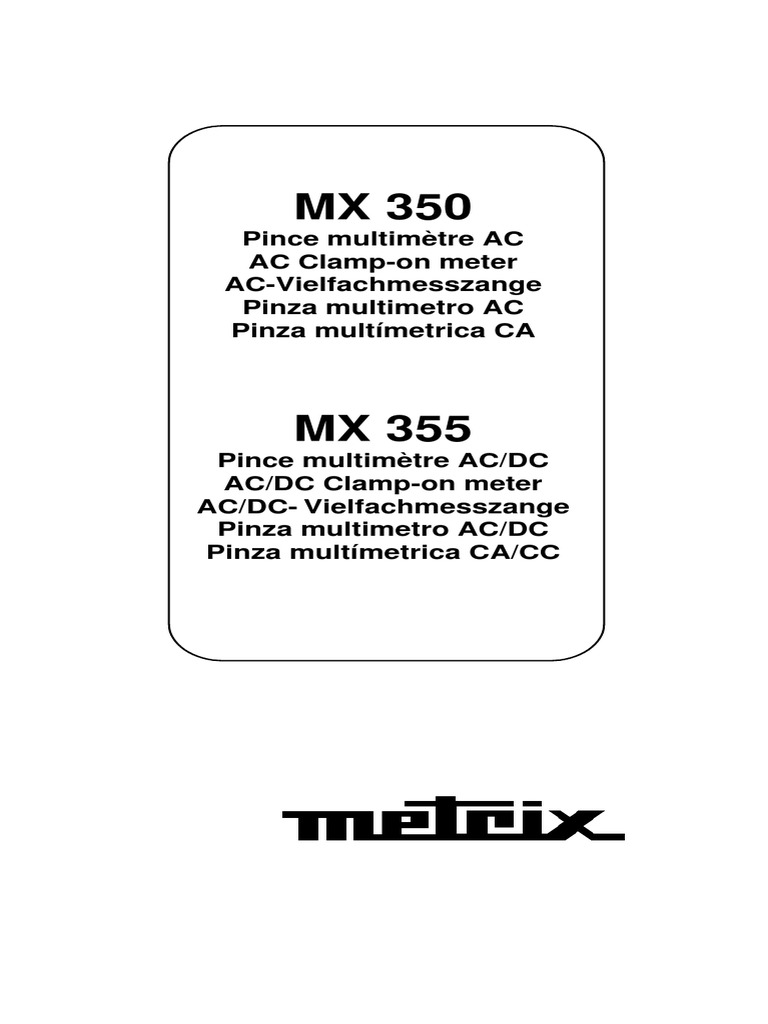 Metrix MX350 Voltmeter | PDF | Switch | Hertz