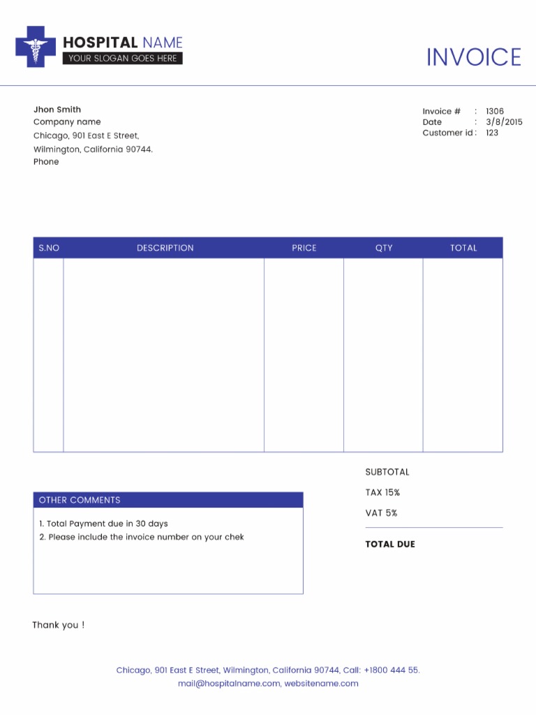 Hospital Invoice | PDF