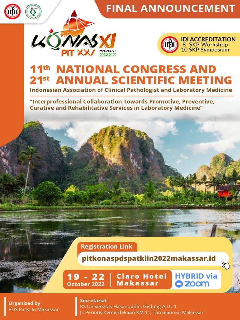 Final Announcement PIT XXI & Konas XI PDS PatKLIn 2022 Makassar | PDF | Medicine | Abstract ...