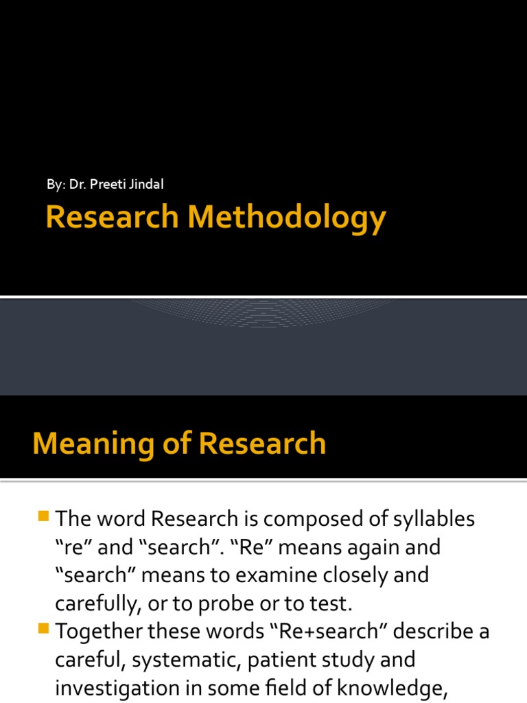 Research Methodology -Introduction | PDF | Qualitative Research ...