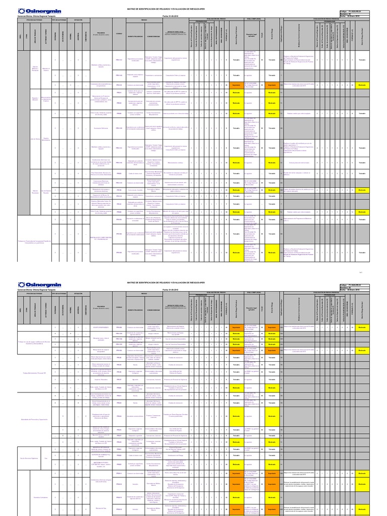 Modelo de IPER | PDF | Factores humanos y ergonomía | Quemar