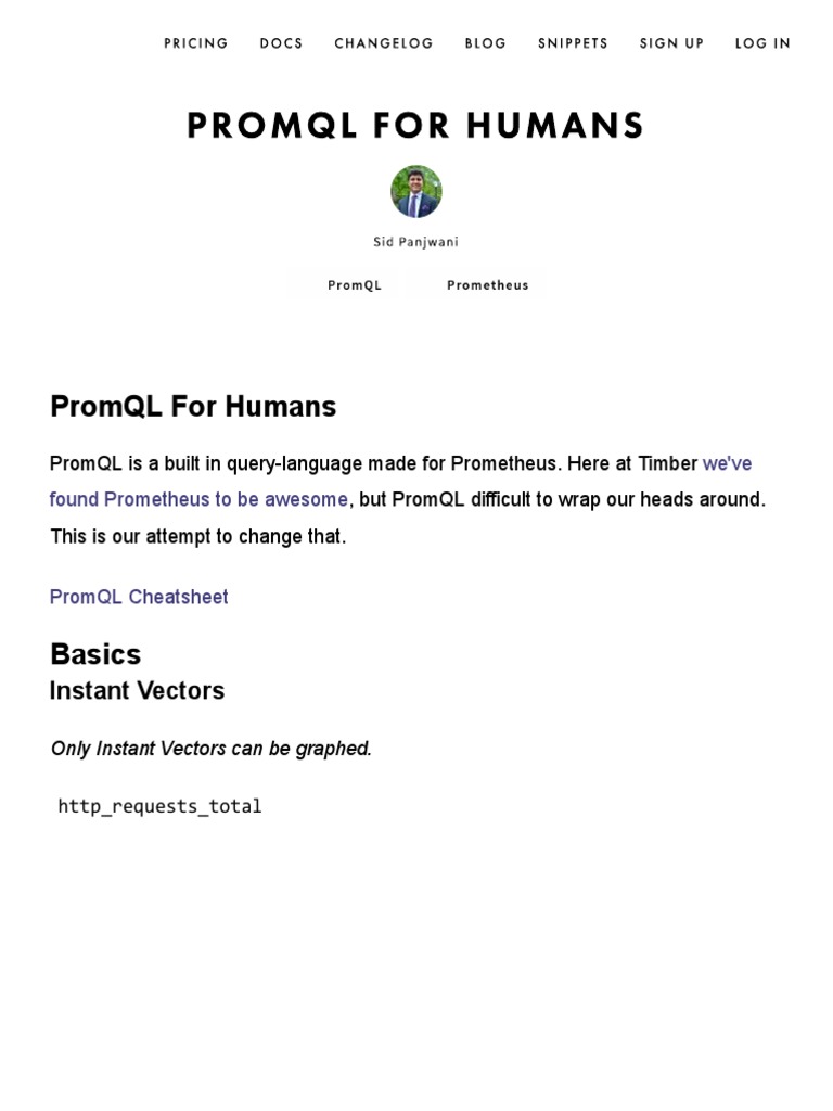 Prometheus Promql For Humans Download Free Pdf Vector Space