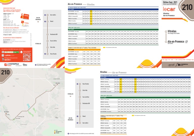 Horaires du bus 210 Vitrolles-Aix | PDF | Transport