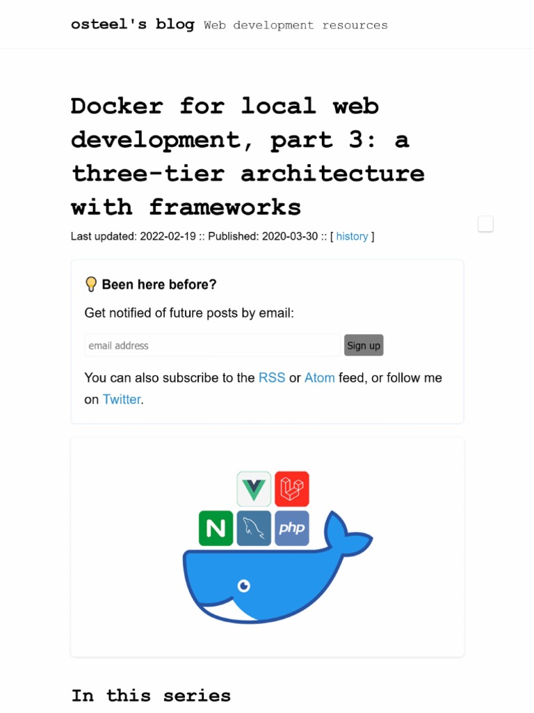 Docker For Local Web Development, Part 3-A Three-Tier Architecture With ...