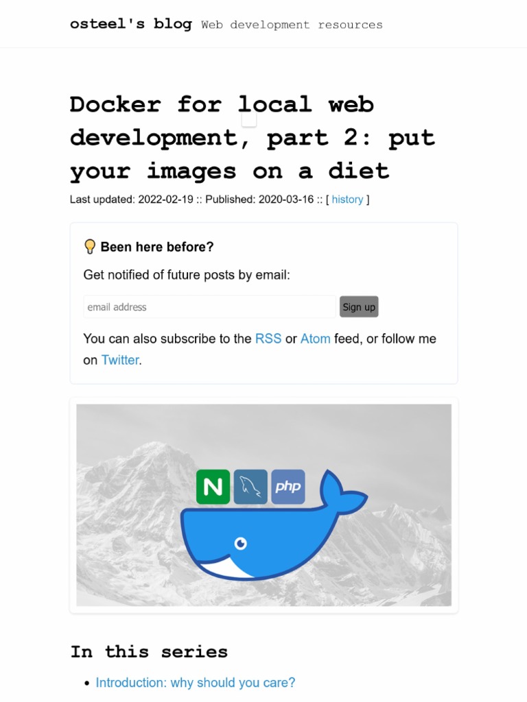 Optimize Docker Images with Alpine | PDF | World Wide Web | Internet & Web